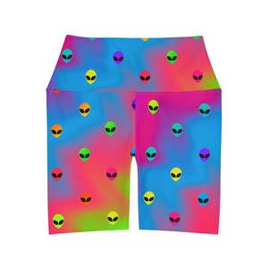 Neon Alien Bike Shorts - Etsy