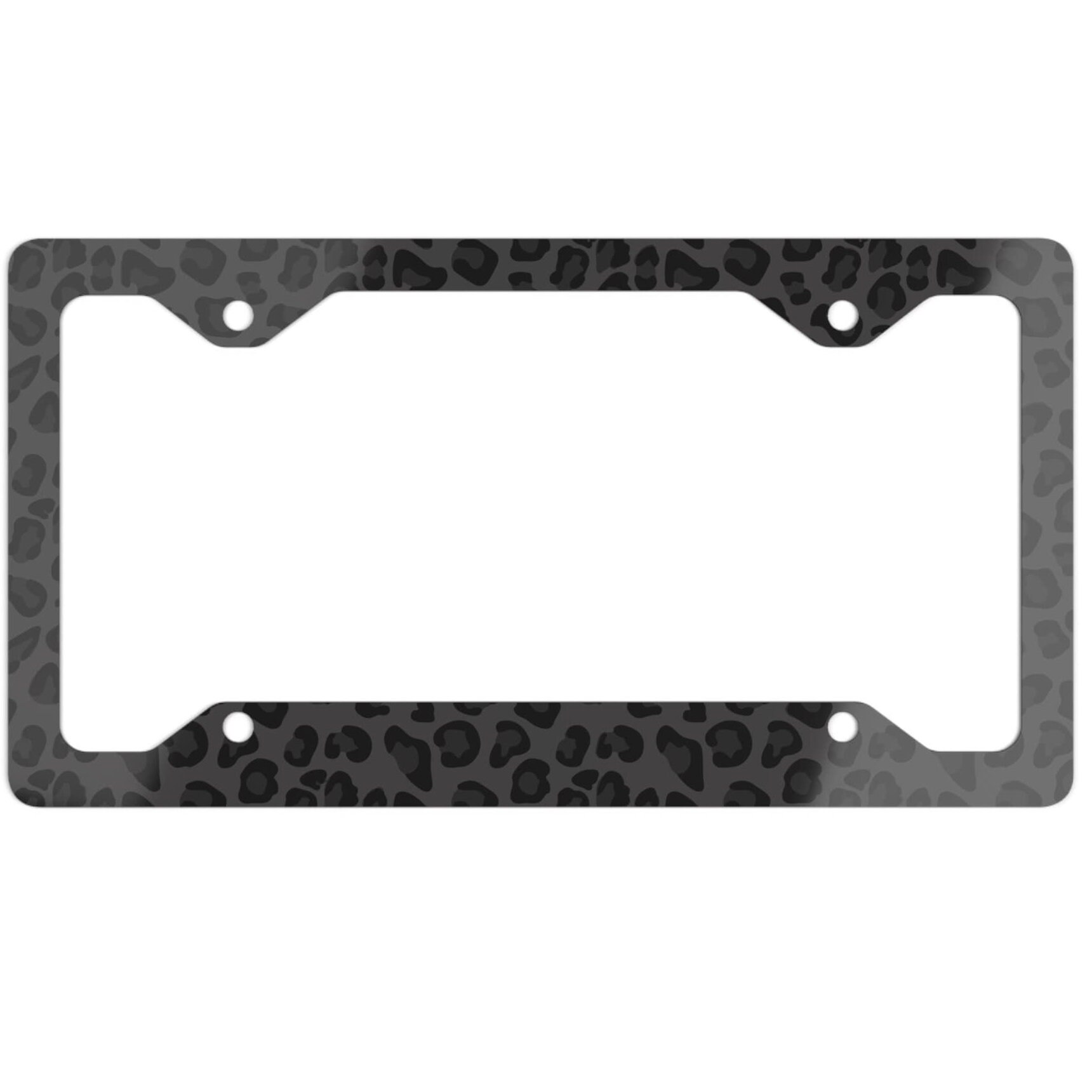 Gray Leopard License Plate Frame - Etsy