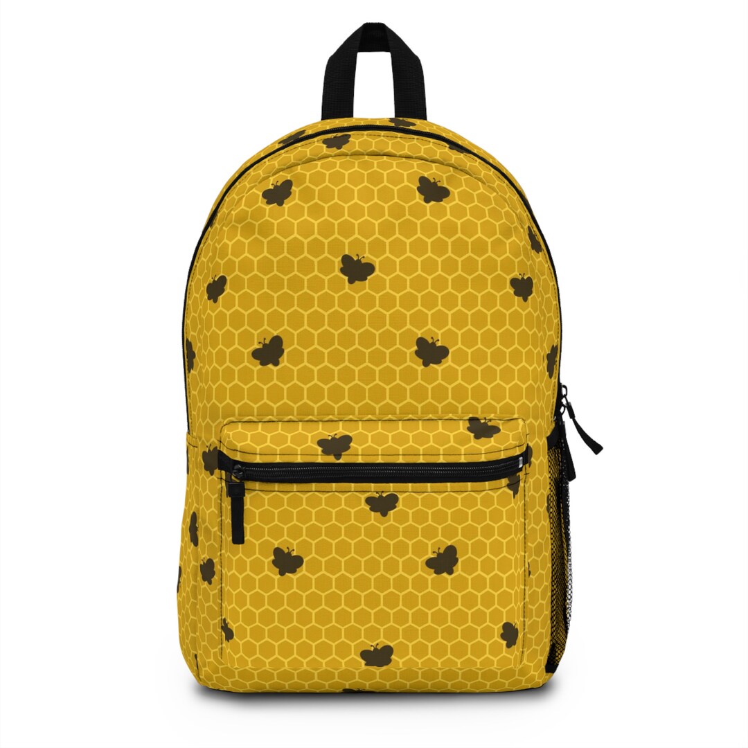 Honey Bee Backpack, Full-sized W/water Bottle Pocket, Personalizable - Etsy
