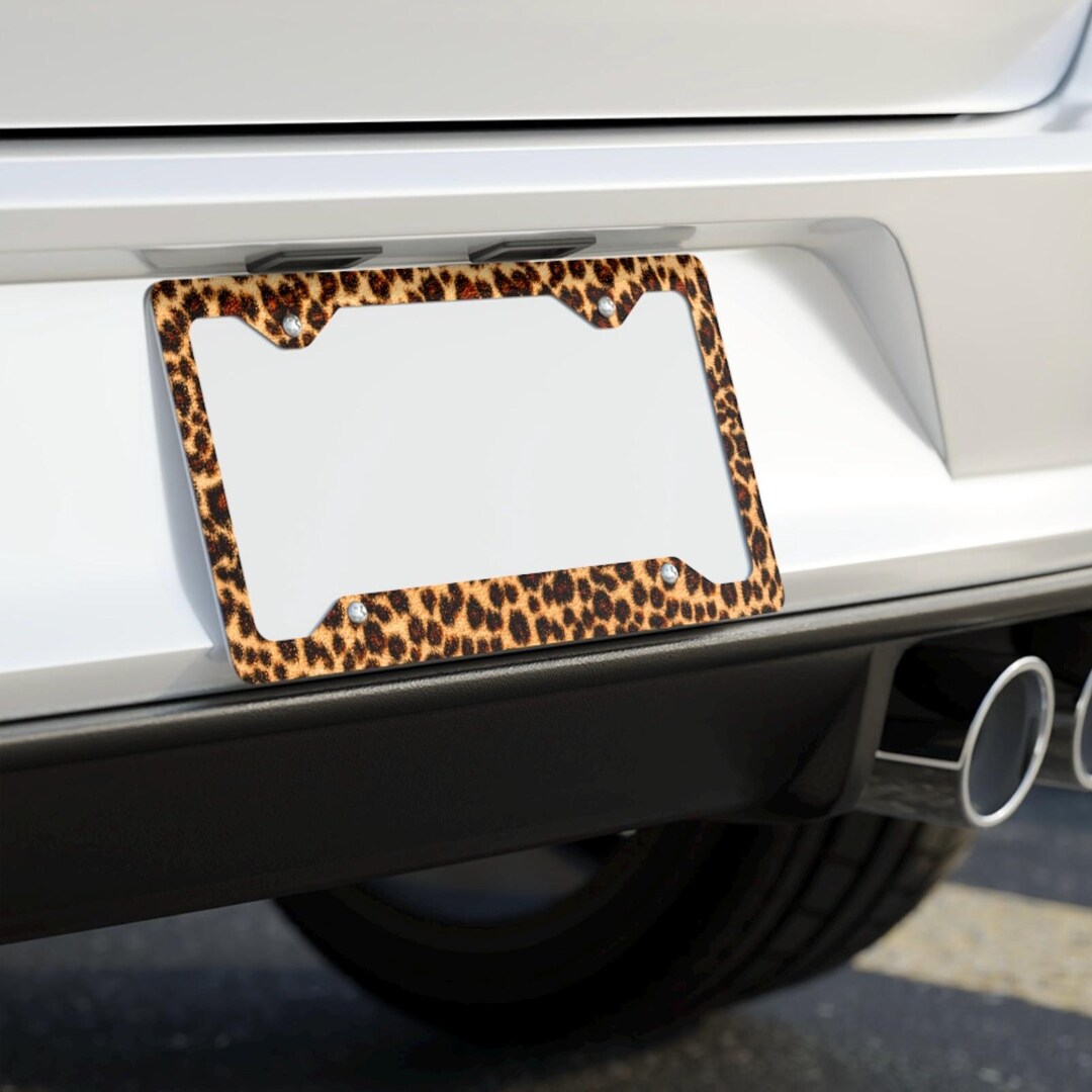 Leopard Print License Plate Frame - Etsy
