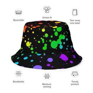 Paint Splatter Reversible Bucket Hat - Etsy