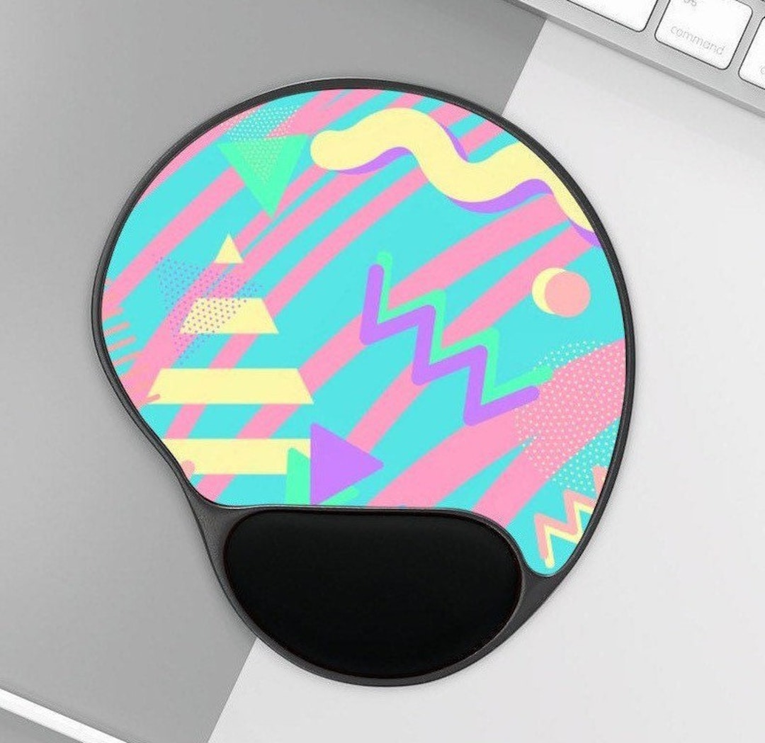 Pastel Vaporwave Mouse Pad With Wrist Rest, Ergonomic Mouse Pad - Etsy