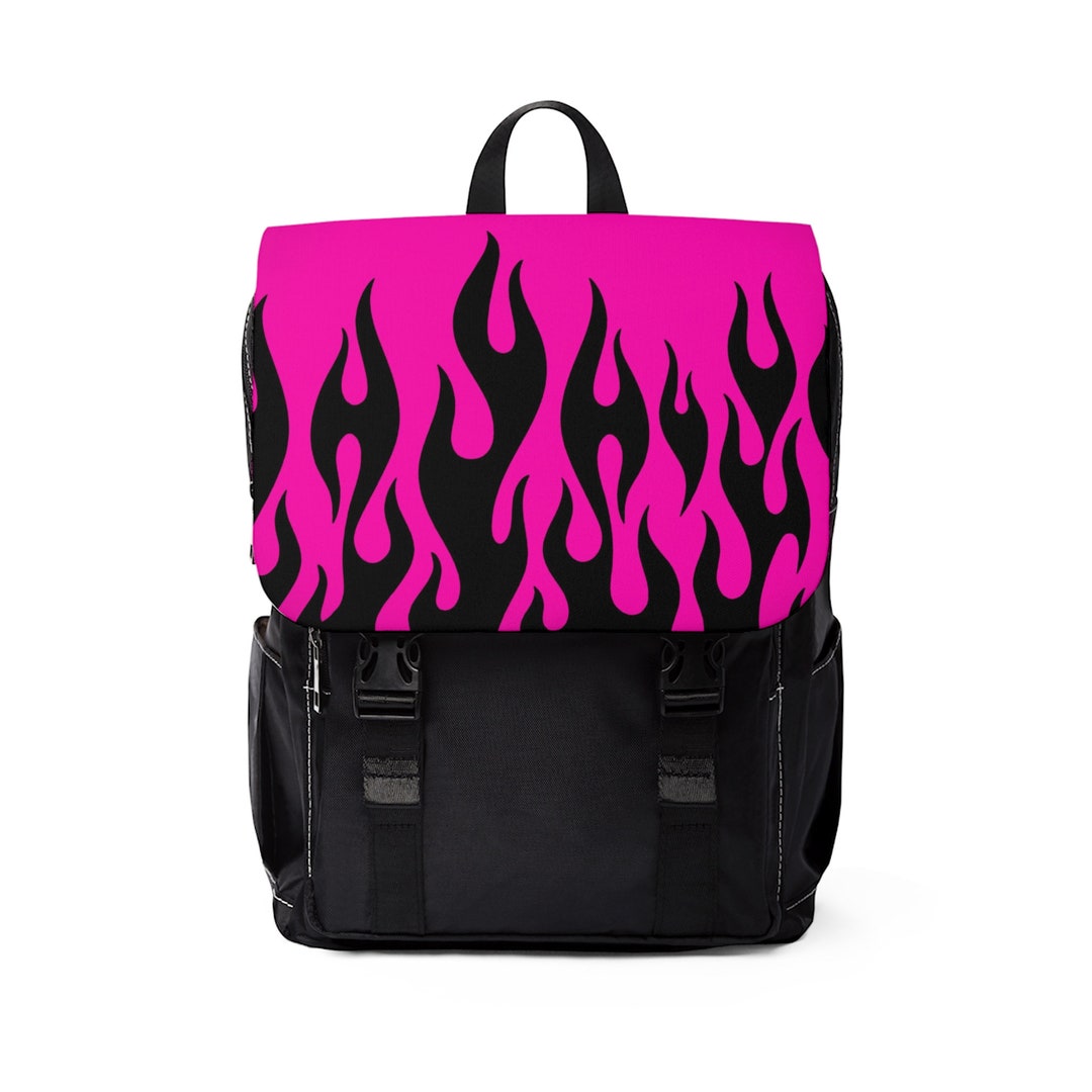 Pink Flame Backpack Purse - Etsy
