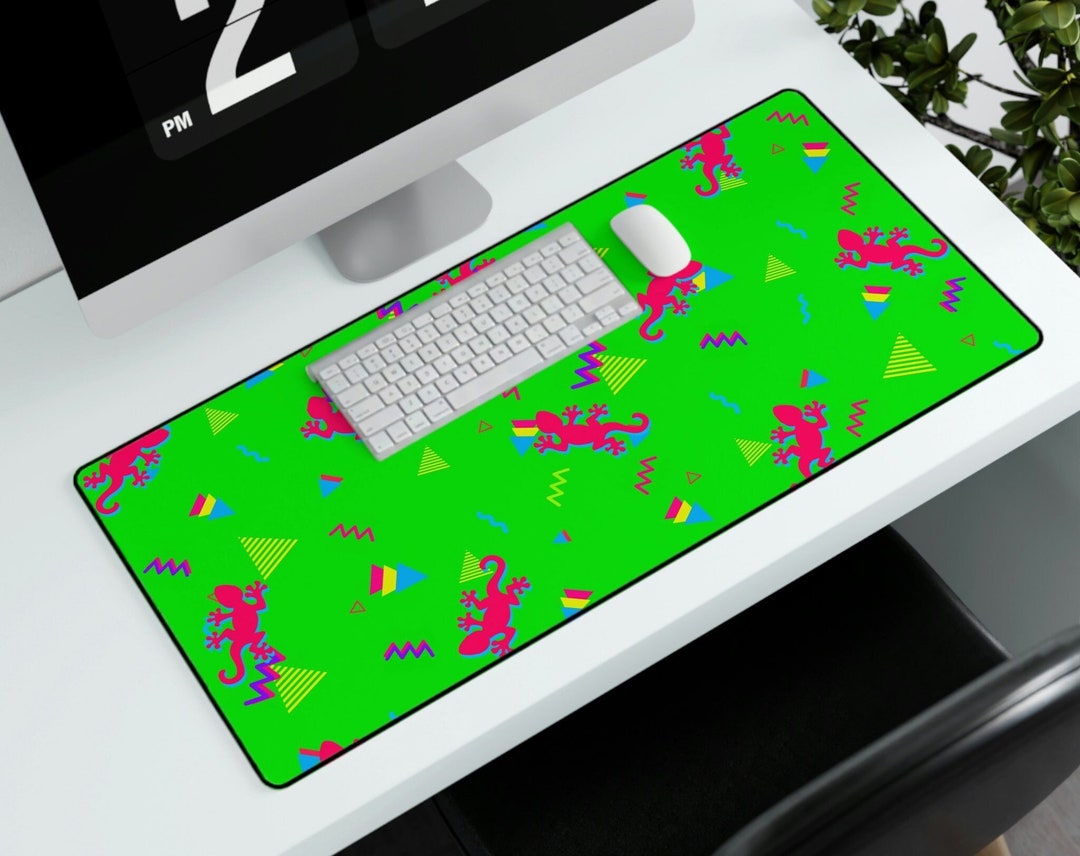 Neon Lizards Desk Mat - Etsy