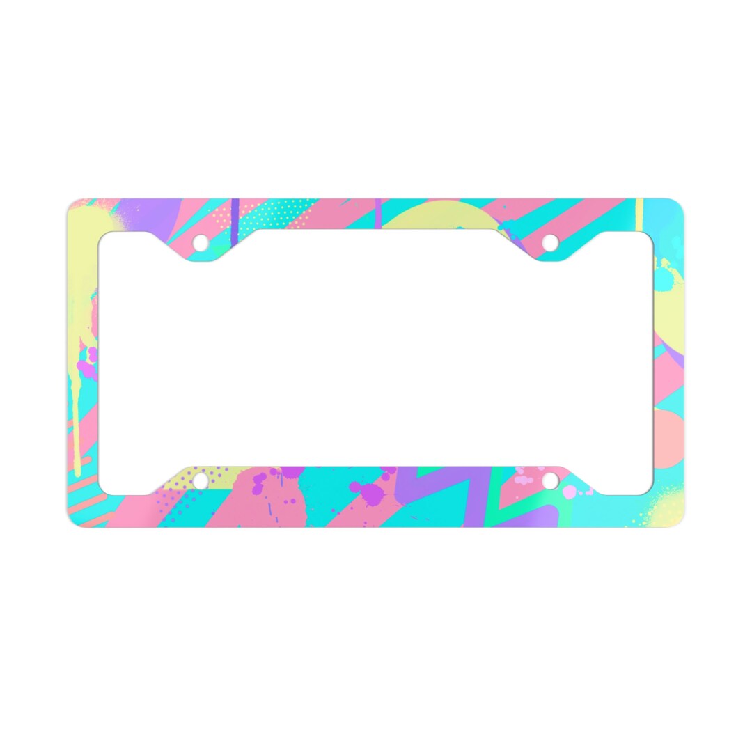 Vaporwave Graffiti License Plate Frame - Etsy