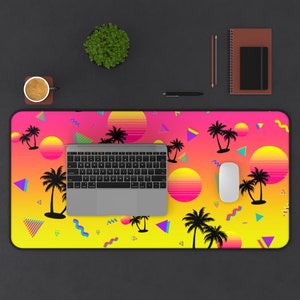 Vaporwave Sunset Desk Mat - Etsy