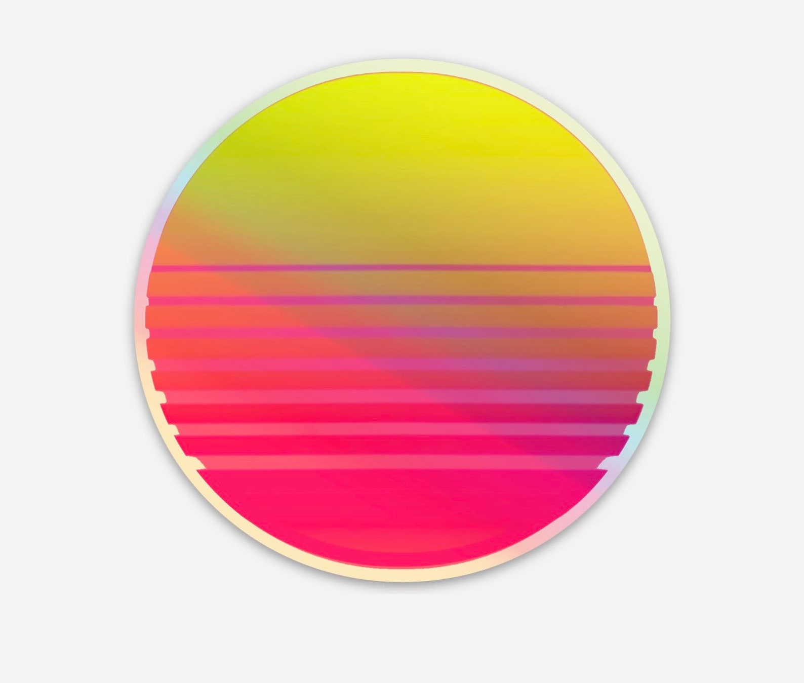 Vaporwave Sun Holo Sticker - Etsy