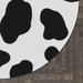 Cow Print Round Rug - Etsy