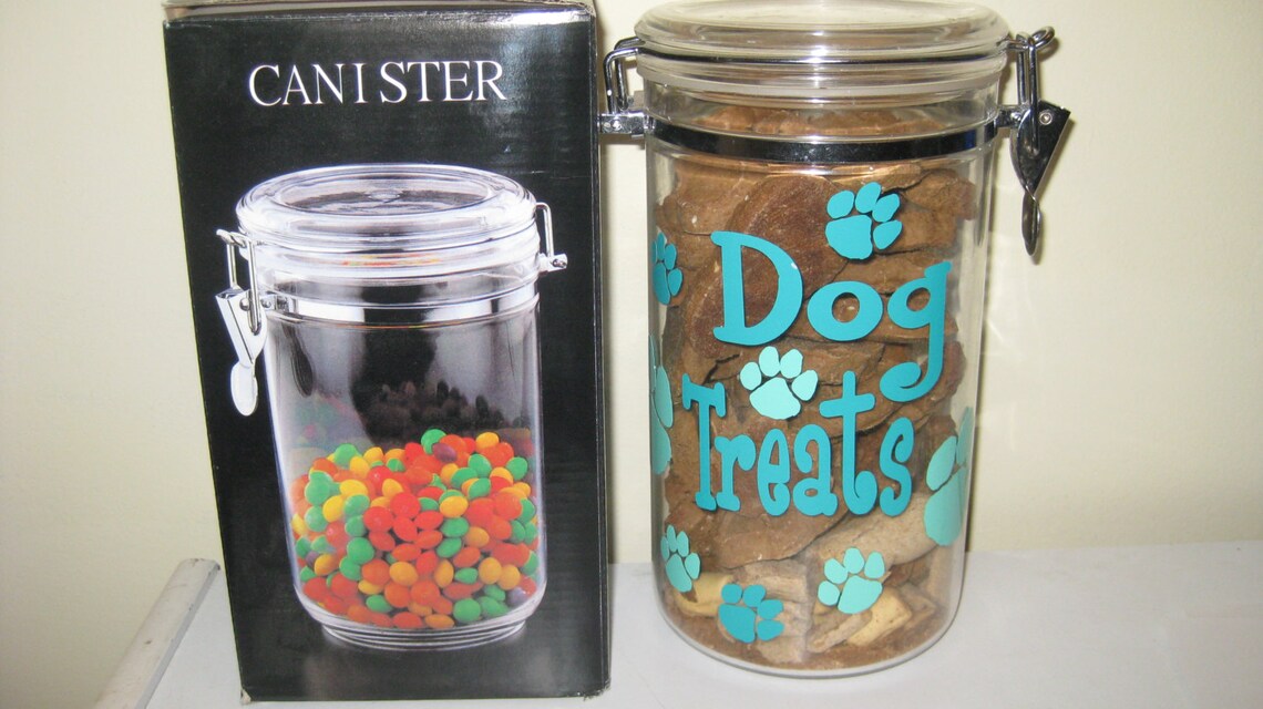 Personalized Air Tight Acrylic Treat Canister - Etsy