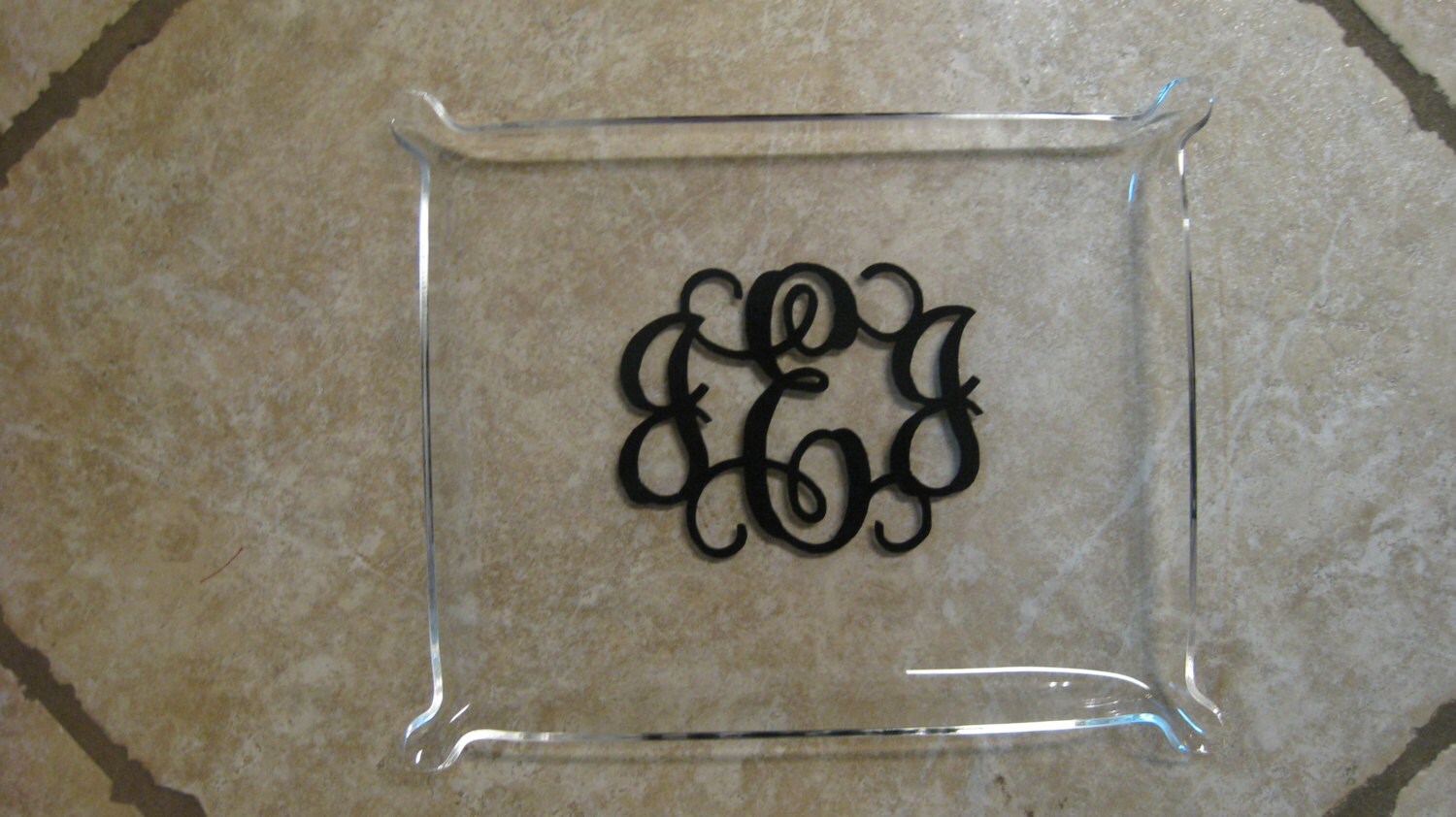 Monogrammed Acrylic Tray - Etsy