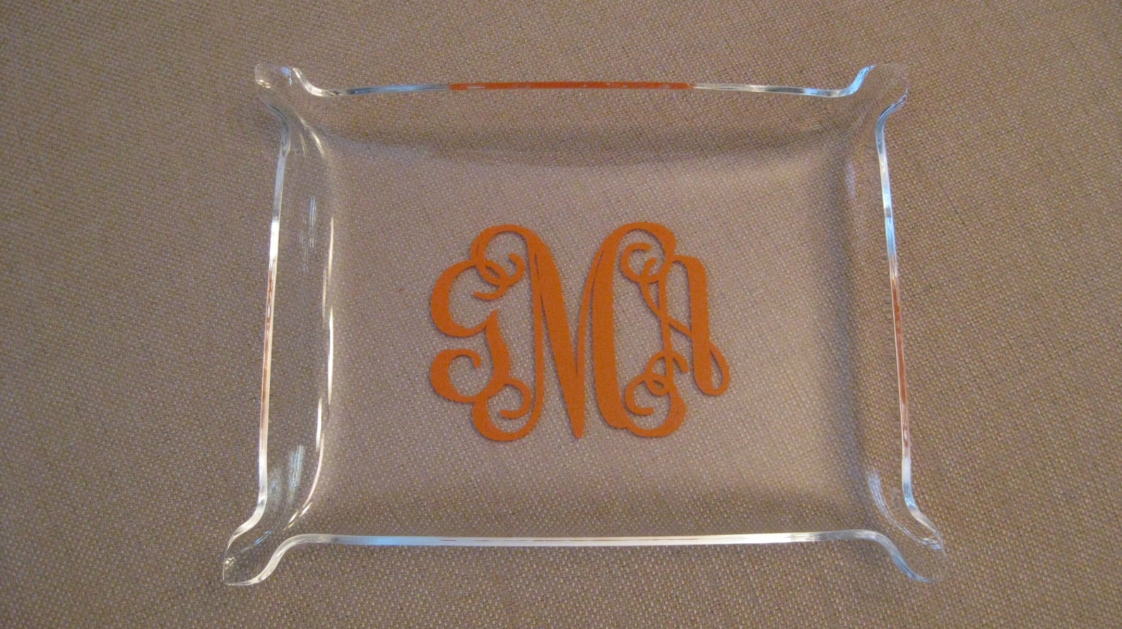 Monogrammed Acrylic Tray - Etsy