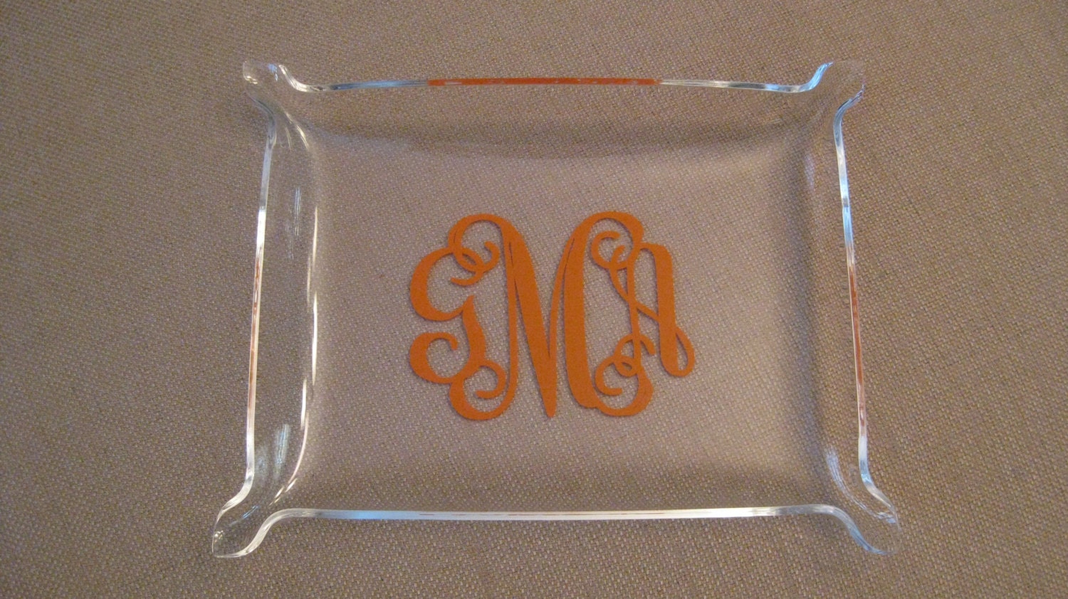 Monogrammed Acrylic Tray - Etsy