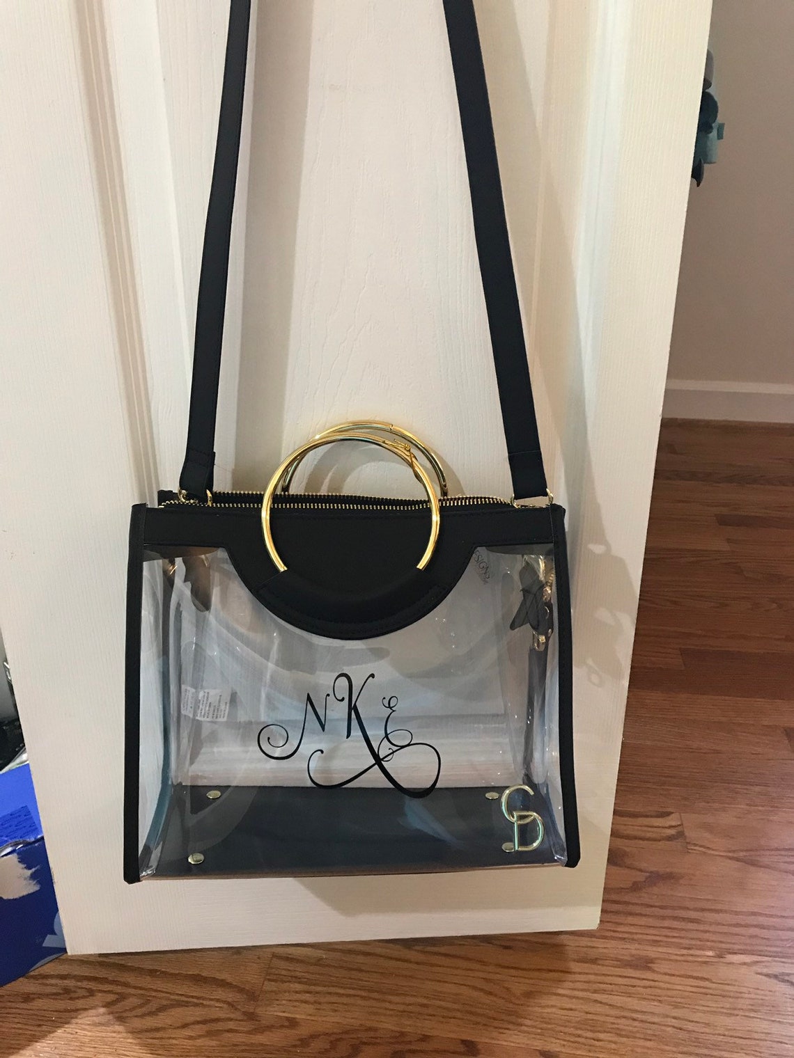 Classic Ring Tote CLEAR Purse Monogrammed or Not - Etsy