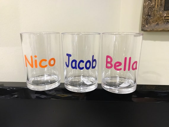 Monogrammed Acrylic Bathroom Cup. Perfect for Everyone in the - Etsy