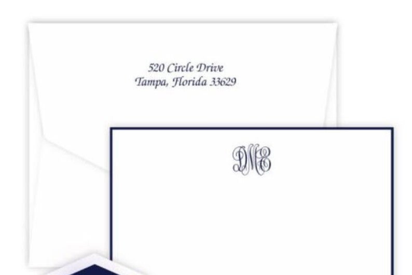 Raised Ink Personalized Bordered Cards With Matching Envelopes, Great ...