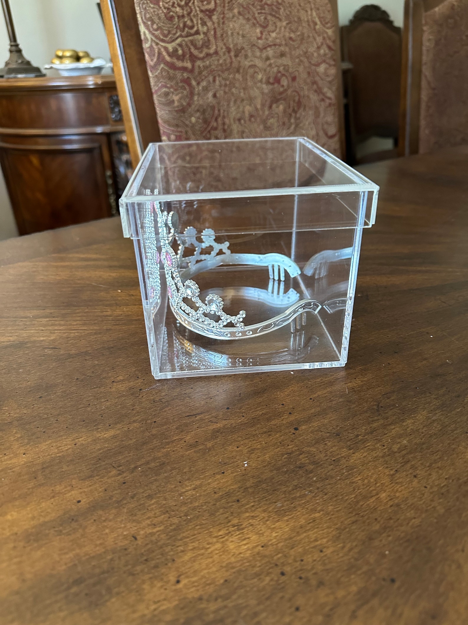 Quinceanera Crown or Tiara Display Box - Beautiful Sturdy Acrylic Box ...