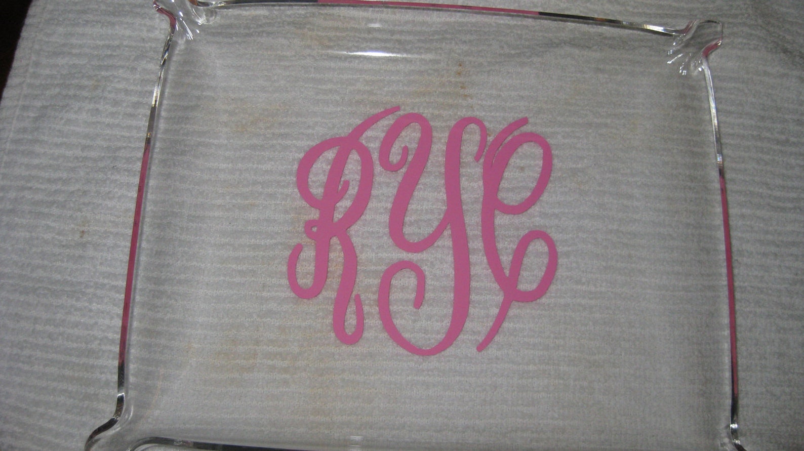 Monogrammed Acrylic Trays | Etsy