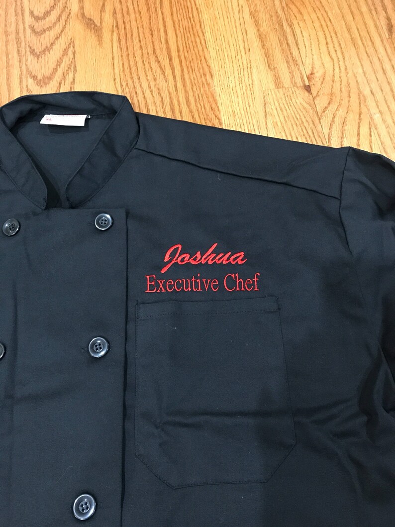 MONOGRAMMED Chef Jacket in Any Font - Etsy