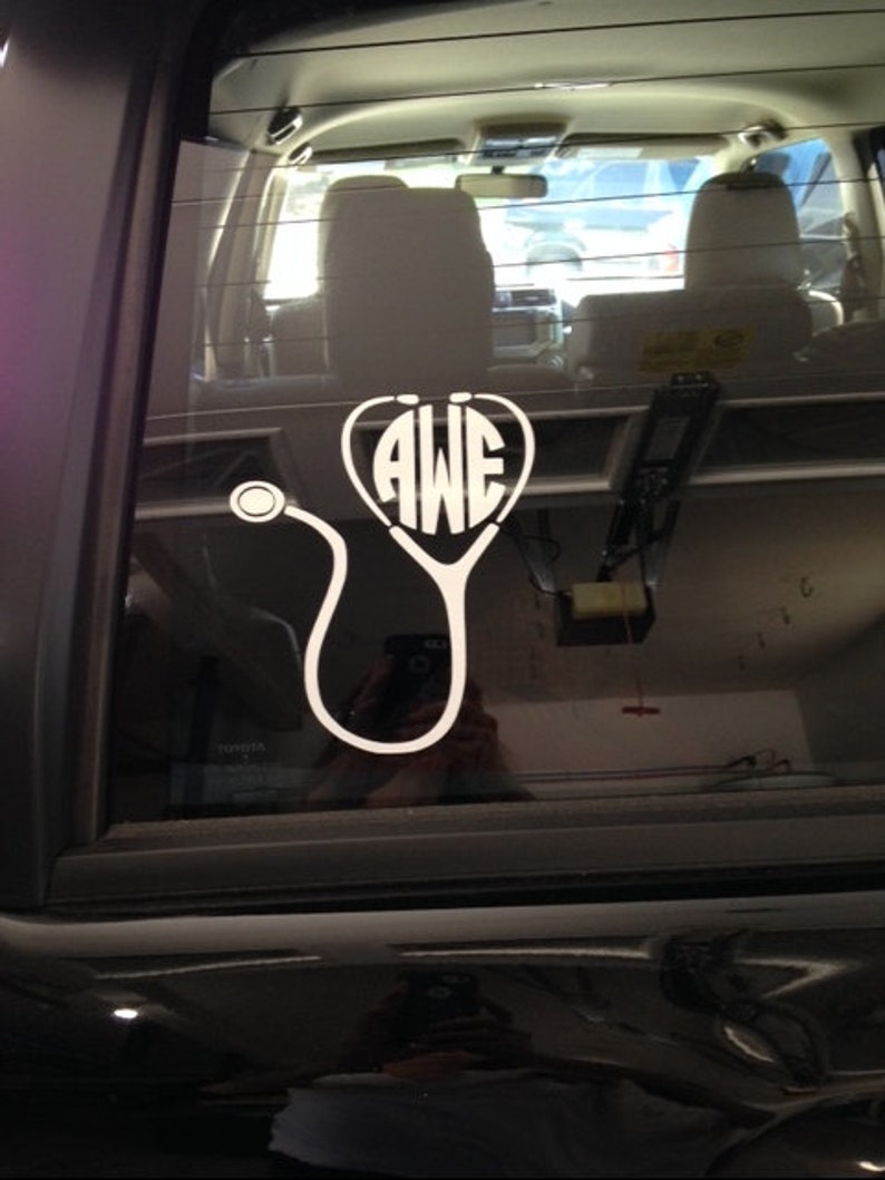 Nurse Decal for Cars Larger DECALS for Cars Free Shipping Monogram ...