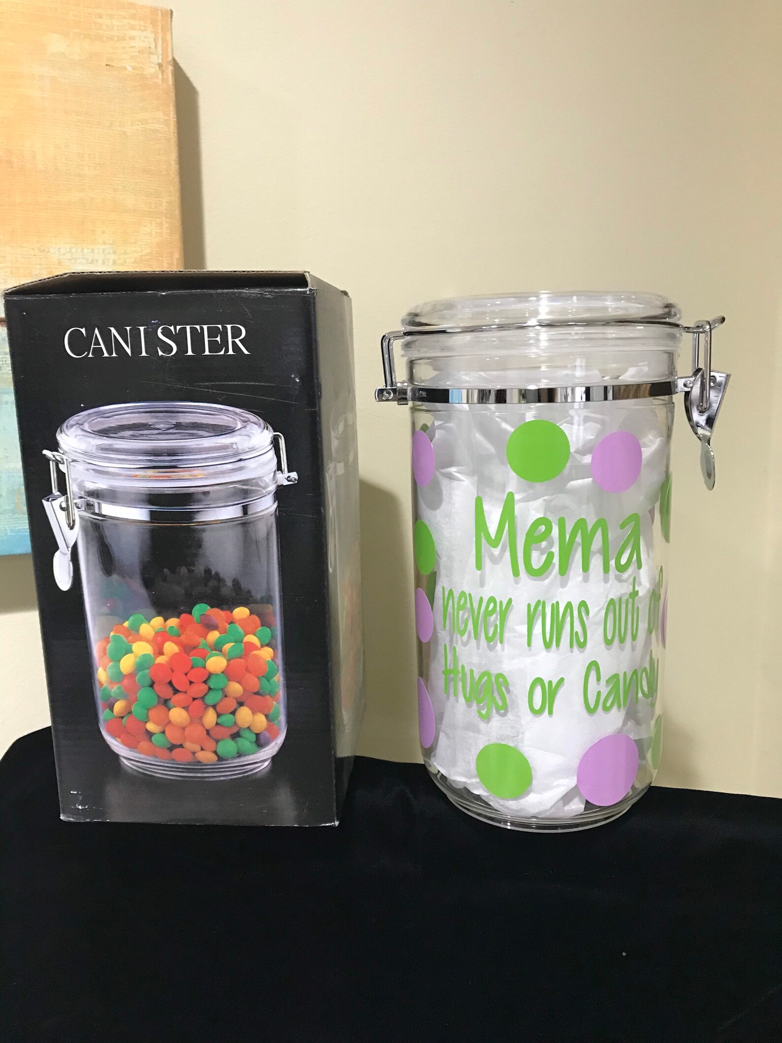 Personalized Air Tight Acrylic Treat Canister | Etsy