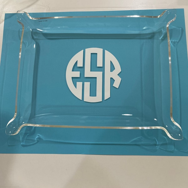 Acrylic Monogram Tray - Etsy