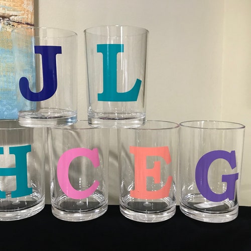 Monogrammed Acrylic Bathroom Cup. Perfect for Everyone in the - Etsy