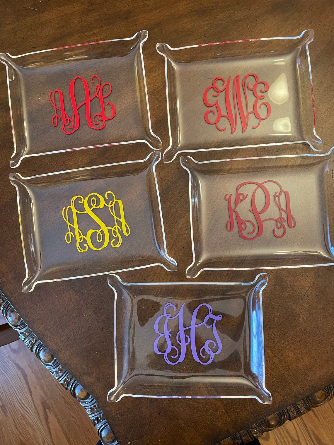 Monogrammed Acrylic Tray - Etsy