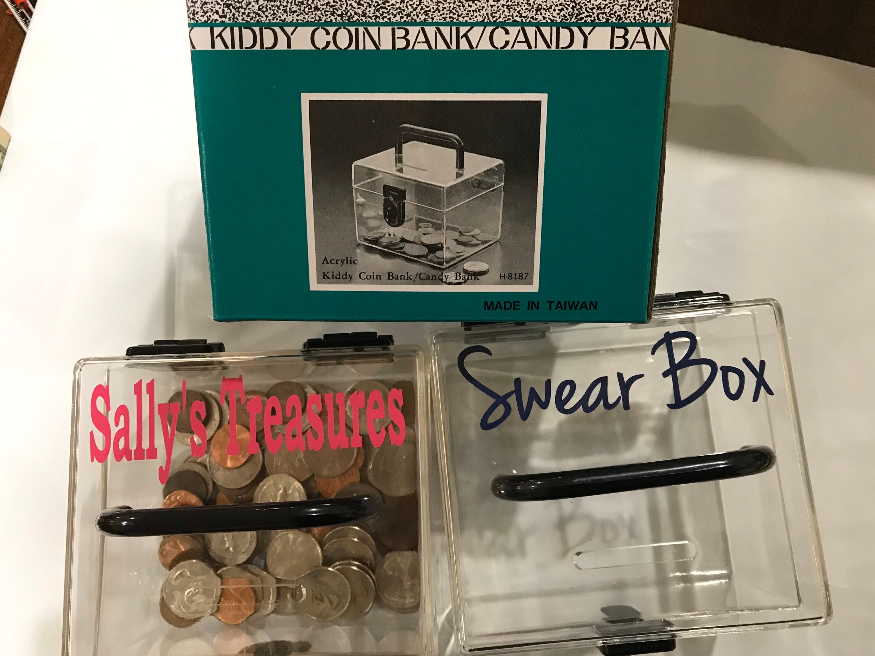 Personalized kids coin bank or candy container | Etsy