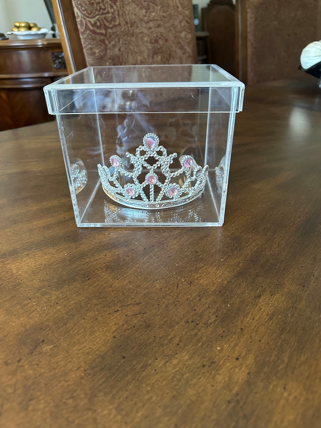 Quinceanera Crown or Tiara Display Box - Beautiful Sturdy Acrylic Box ...