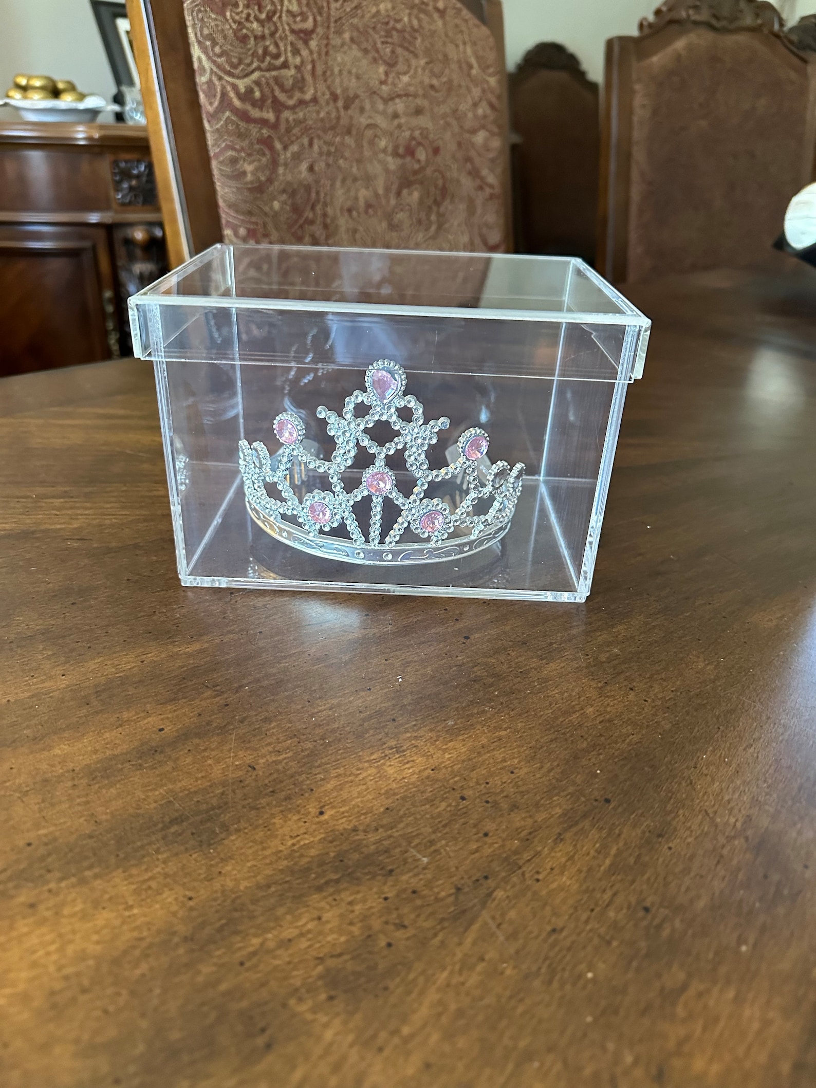 Quinceanera Crown or Tiara Display Box - Beautiful Sturdy Acrylic Box ...