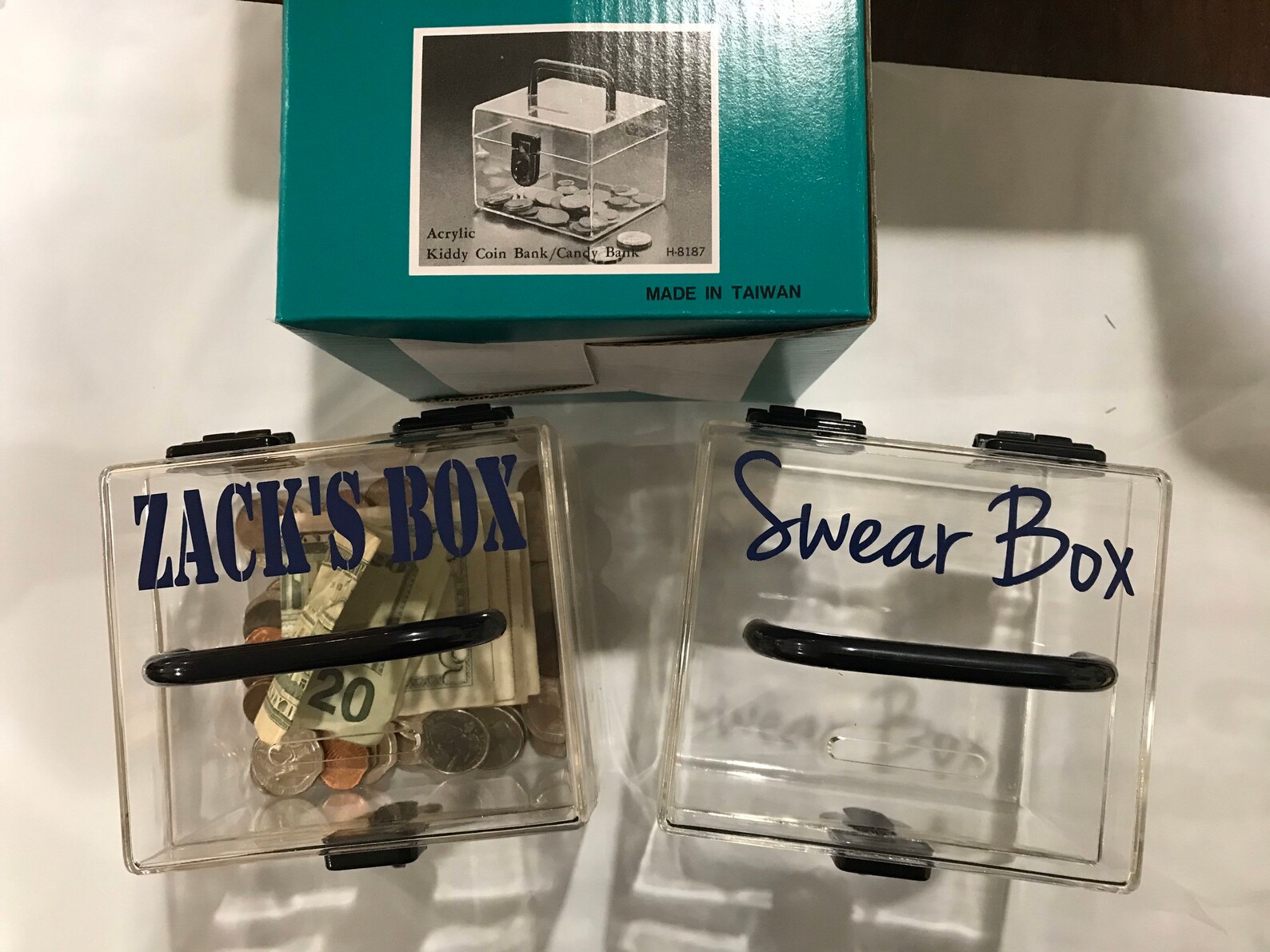 Personalized kids coin bank or candy container | Etsy