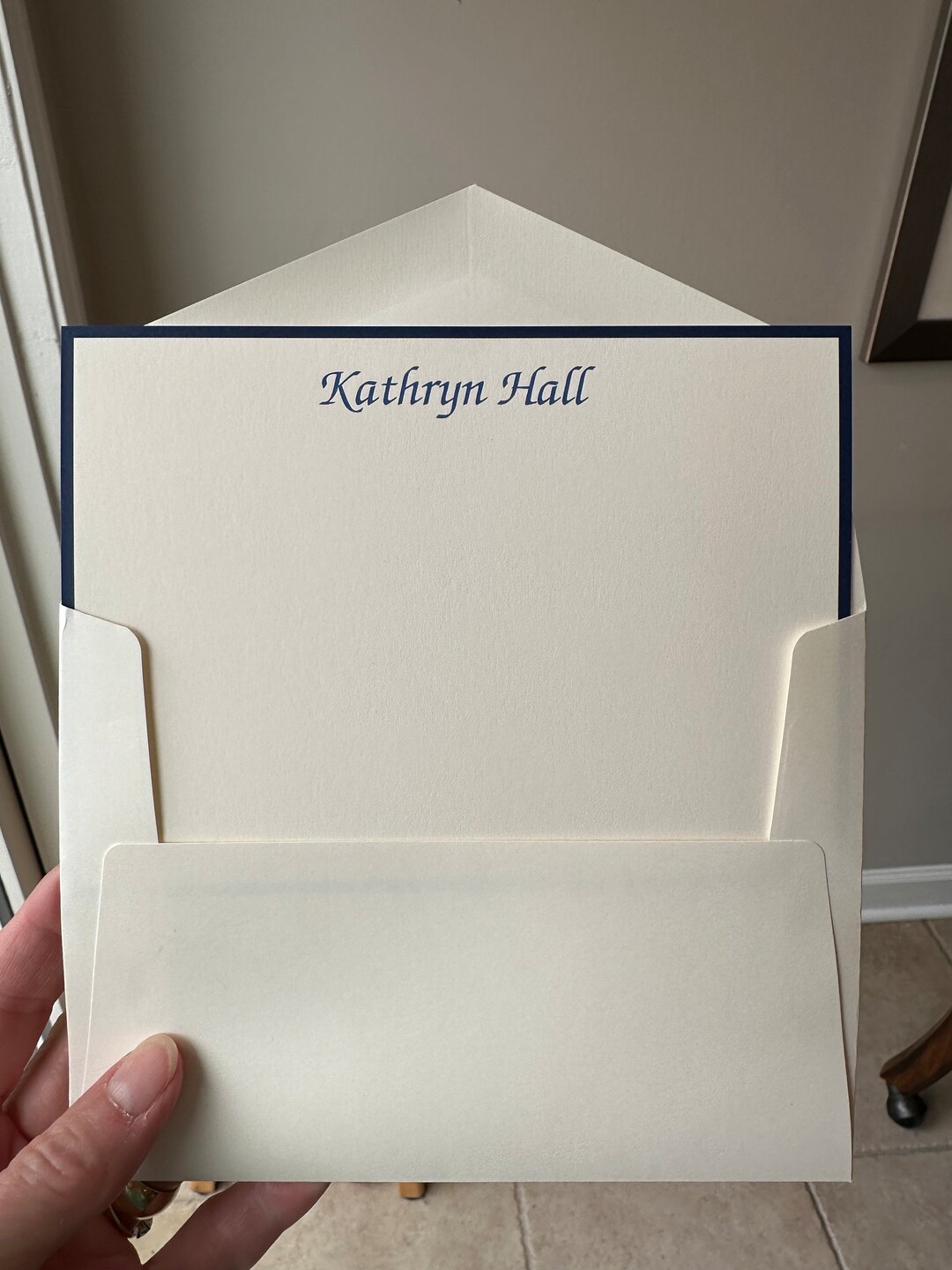 Raised Ink Personalized Bordered Cards With Matching Envelopes, Great ...