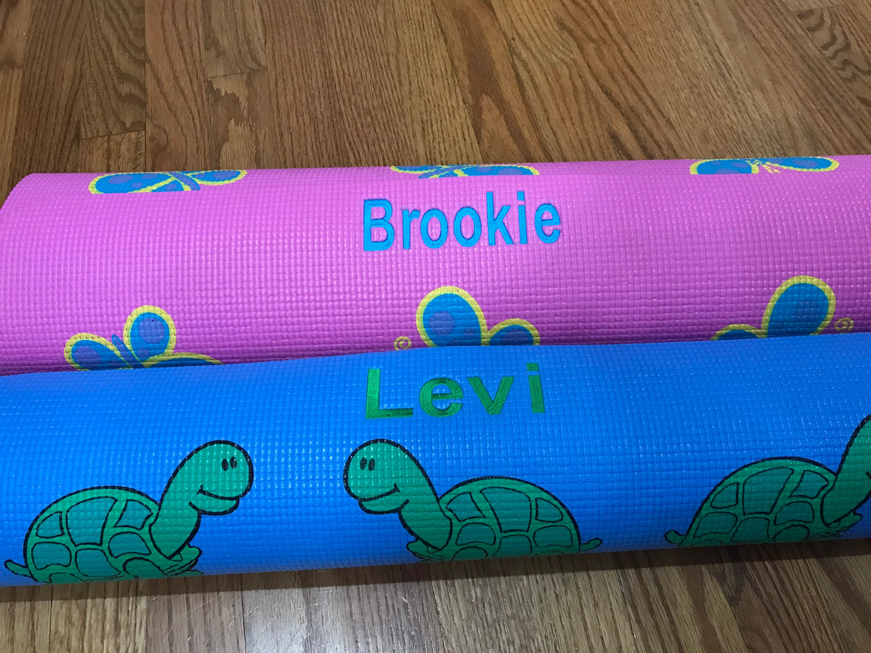 KIDS Yoga Mat Personalized FREE SHIPPING | Etsy