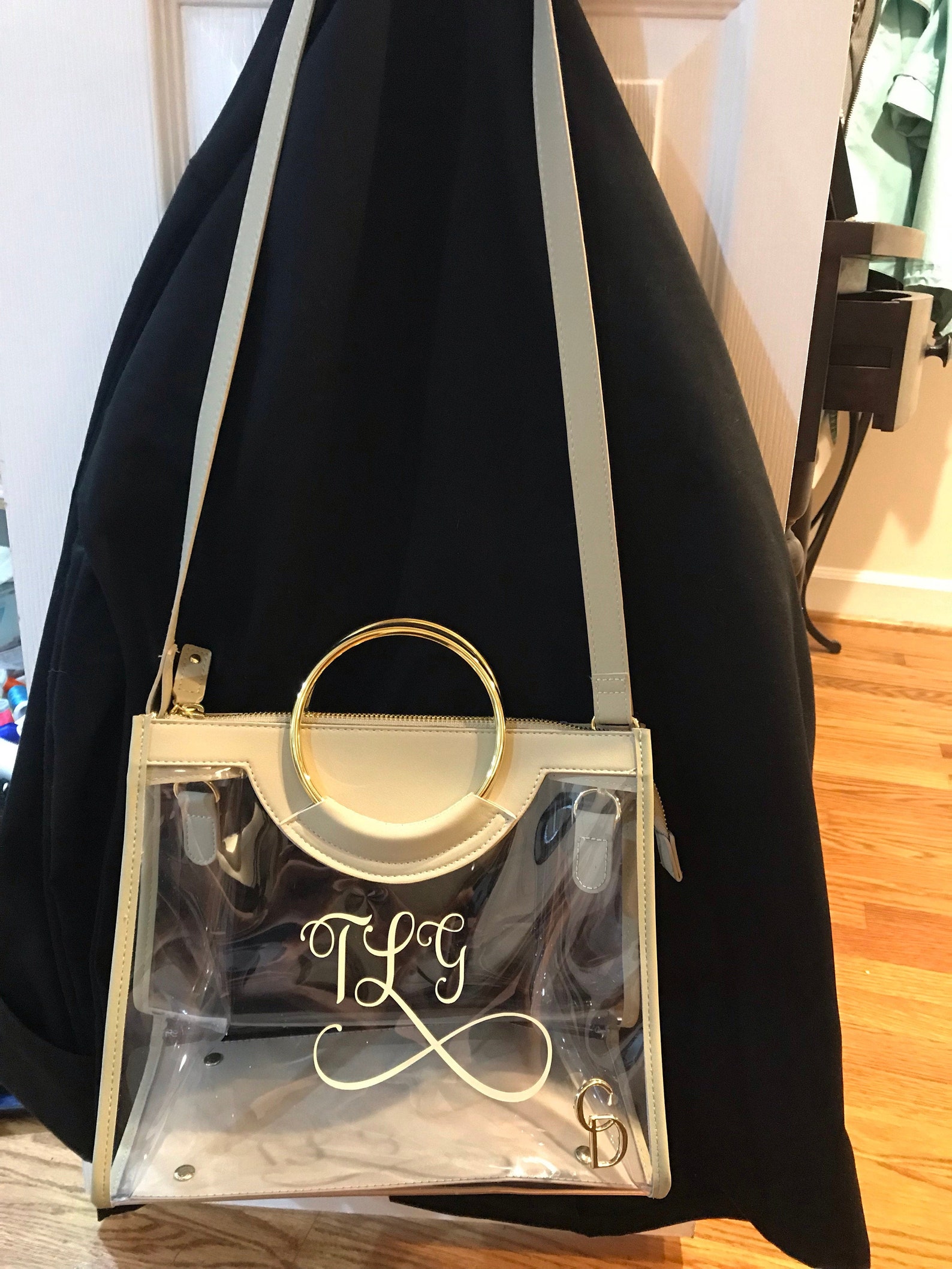 Classic Ring Tote CLEAR Purse Monogrammed or Not - Etsy