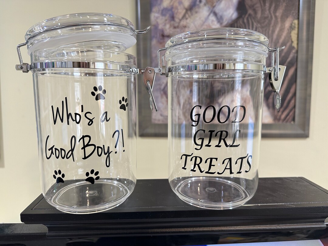 Personalized Air Tight Acrylic Canister 4 Sizes to Choose From! - Etsy