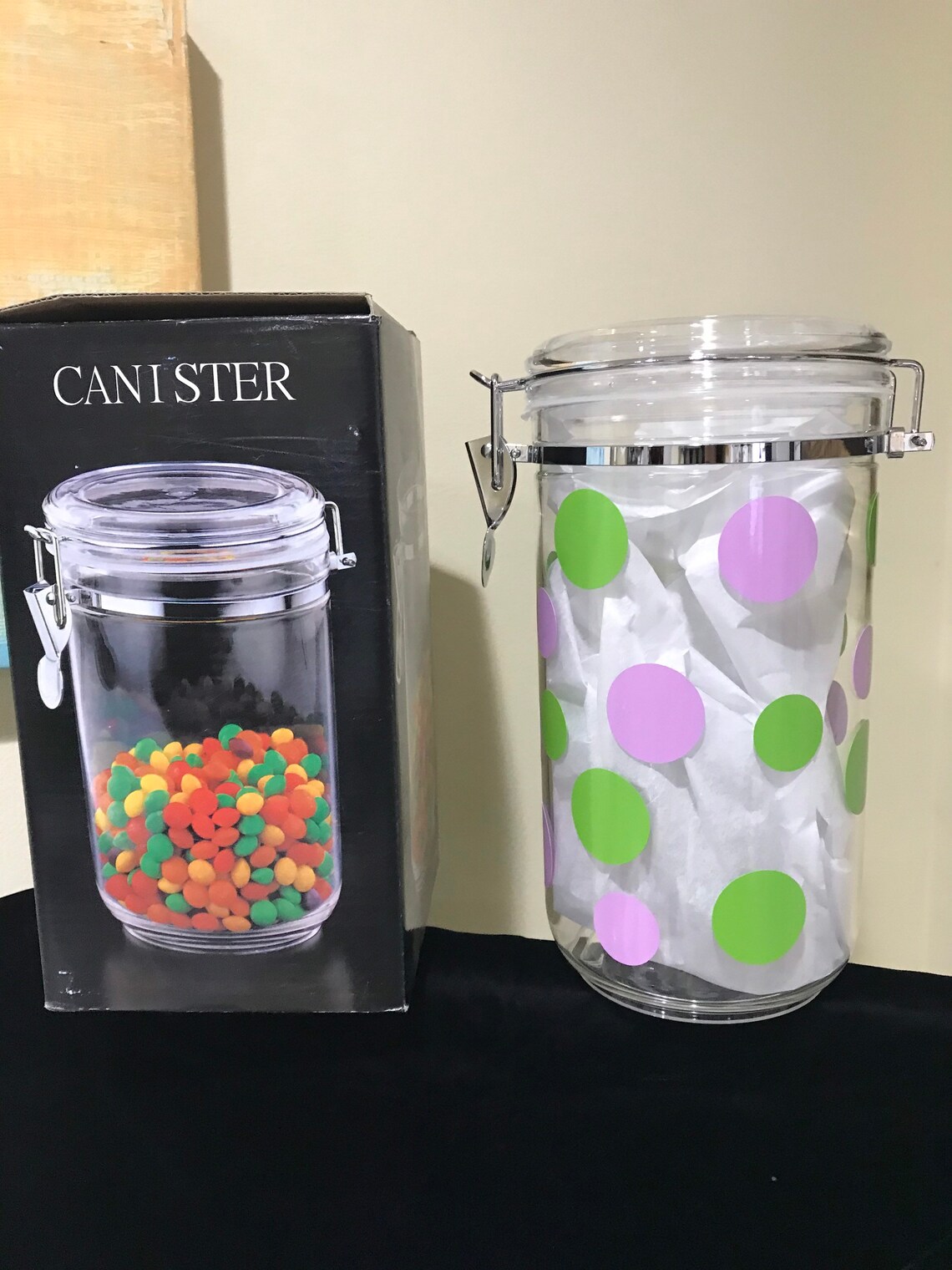 Personalized Air Tight Acrylic Treat Canister - Etsy
