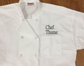 MONOGRAMMED Chef Jacket in Any Font | Etsy