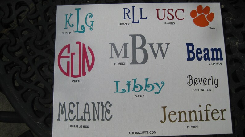 Mailbox DECAL Free Shipping Monogram Waterproof Vinyl Decals for Your ...