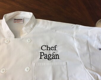 Monogrammed Chef Jacket in Any Font | Etsy