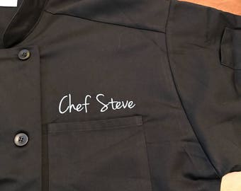 MONOGRAMMED Chef Jacket in Any Font | Etsy