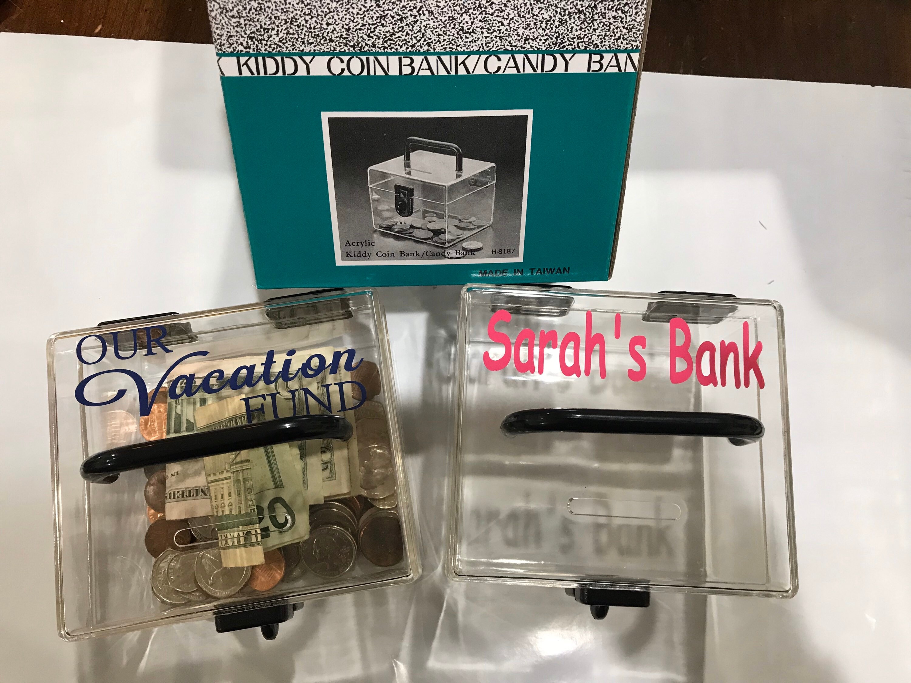 Personalized kids coin bank or candy container | Etsy