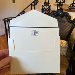 Raised Ink Personalized Bordered Cards With Matching Envelopes, Great ...