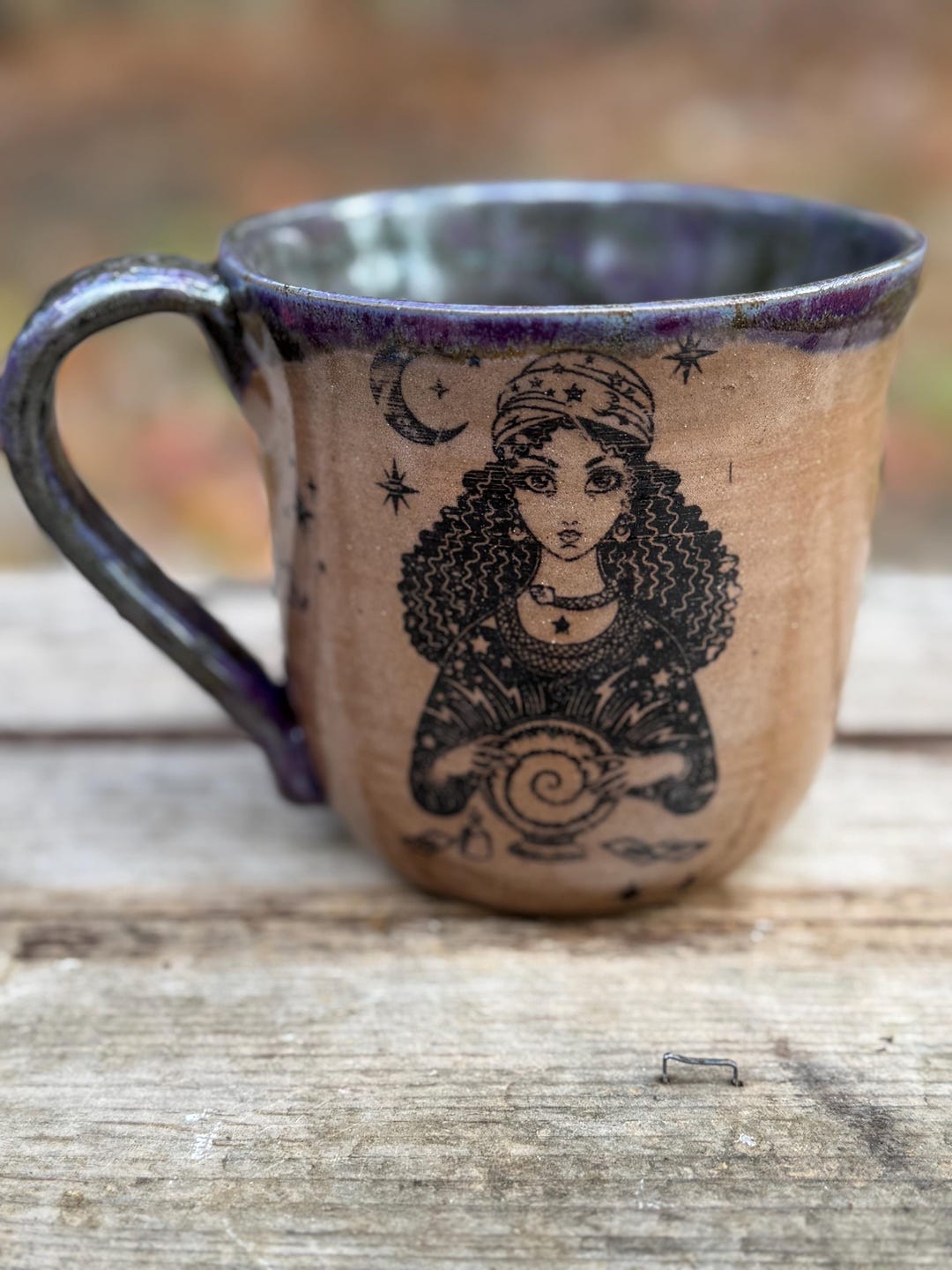 Fortune Teller Stoneware Mug - Handmade Ceramic Coffee Cup (12 Oz) - Etsy