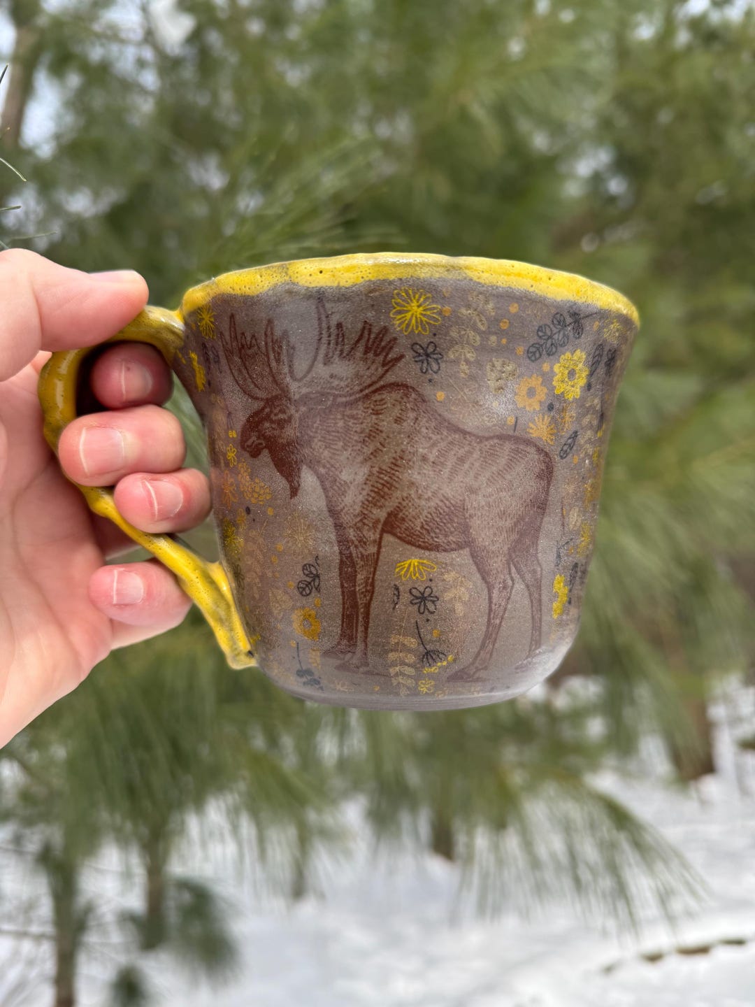 Maine Moose Stoneware Mug/large Stoneware Mug READY TO SHIP - Etsy