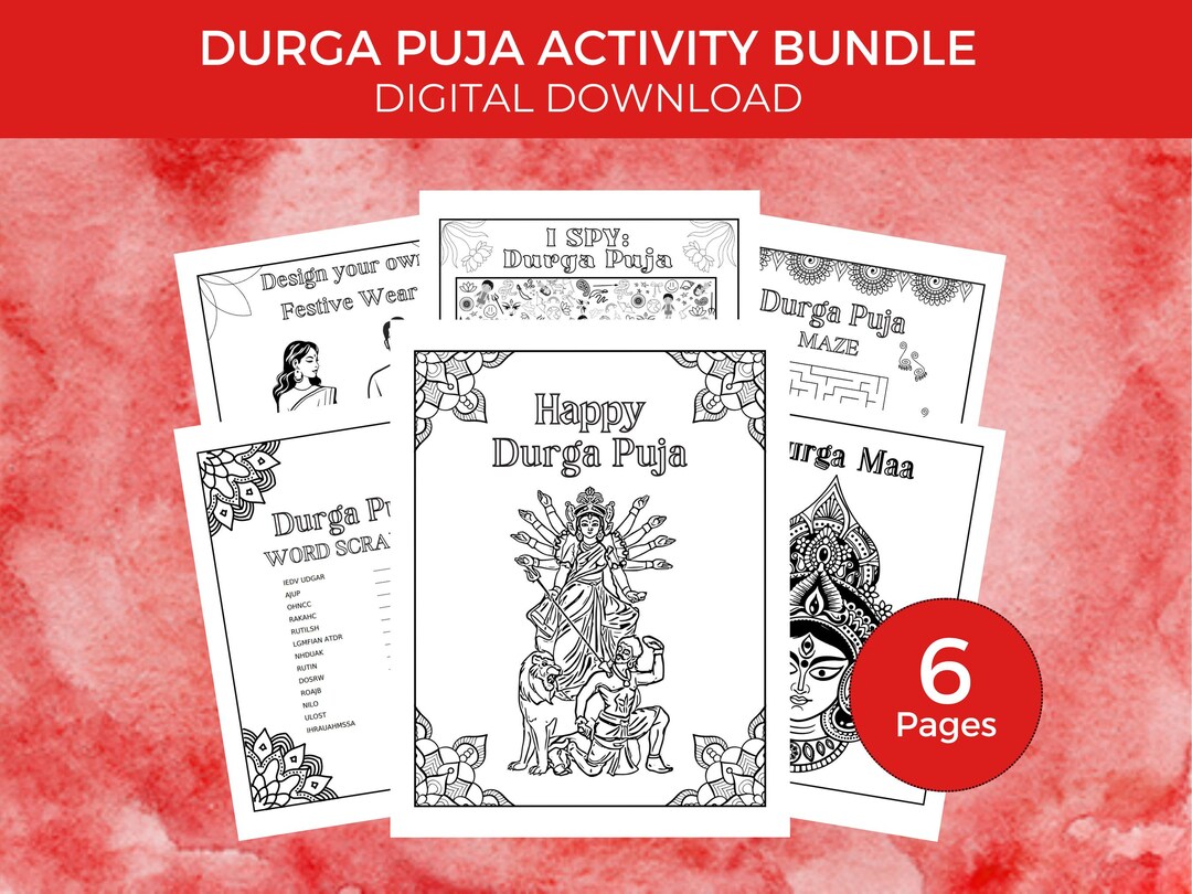 Durga Puja Kid's Activity Bundle- Printable - Etsy