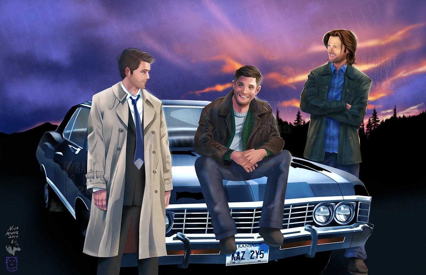 Supernatural Sam Dean And Castiel Impala