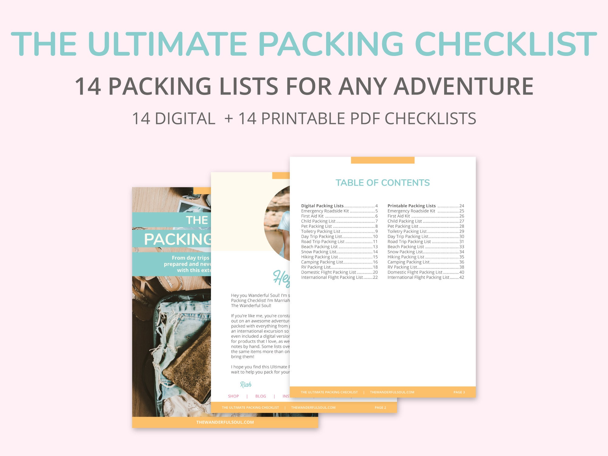 Ultimate Packing Checklist | Trip Planning Packing List PDF | Printable ...