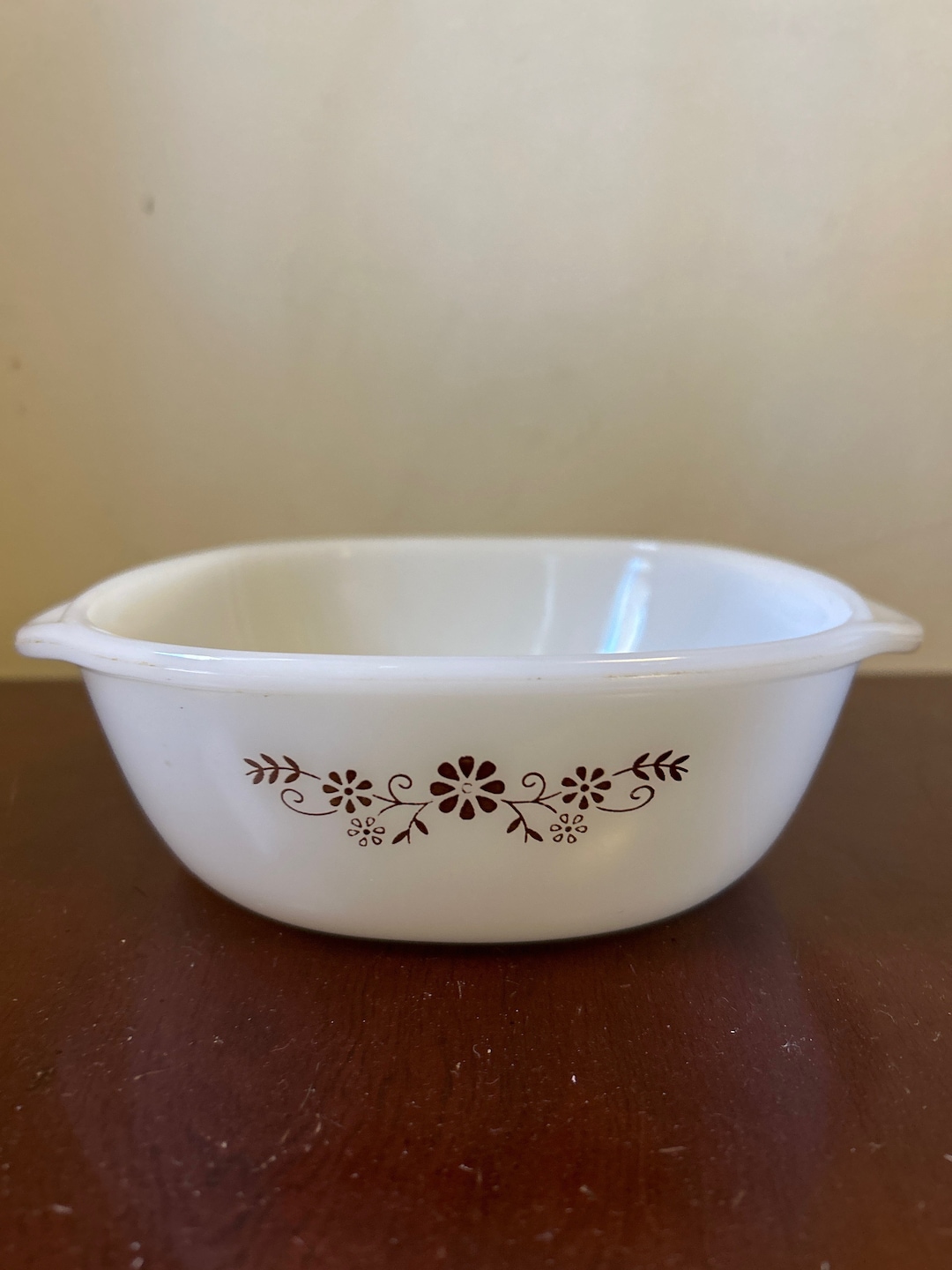Dynaware PYR-O-REY Brown Daisy Milk Glass Casserole Dish 32 - Etsy