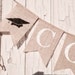 CONGRATS Burlap Banner Graduation Banner Class of 2017 | Etsy