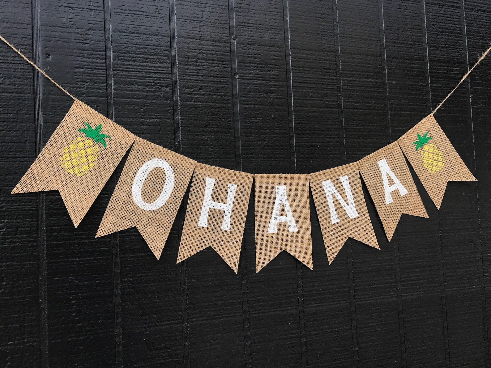 ALOHA Burlap Banner Luau Party Banner Custom Party Decor | Etsy